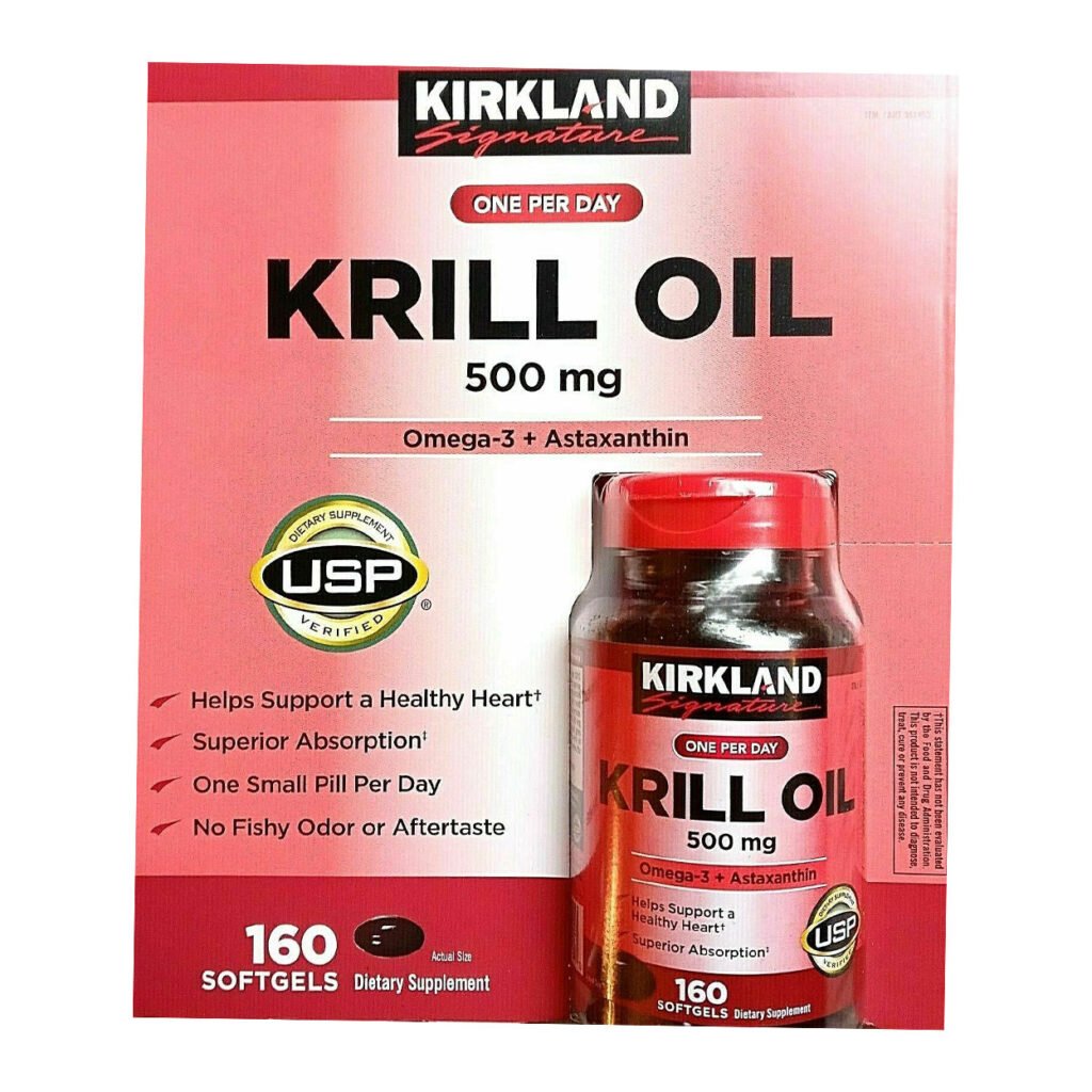 Kirkland Signature Krill Oil 500 Mg. 160 Softgels at Laura Strong blog